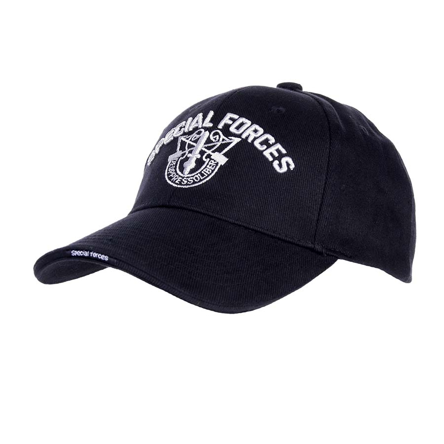 Baseball Cap Special Forces esercito USA Nero
